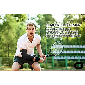 Elbow Brace Compression Sleeve (1 Pair) - Instant Arm Support Elbow Sleeves for Tendonitis, Arthritis, Bursitis, Golfers & Tennis Elbow Brace, Treatment, Workouts, Weightlifting, Pain Relief, Recovery