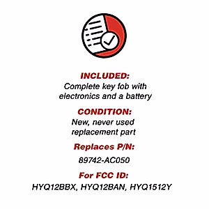 KeylessOption 2 Replacement Keyless Entry Remote Control Key Fob with Trunk Release for HYQ12BAN, HYQ12BBX, HYQ1512Y