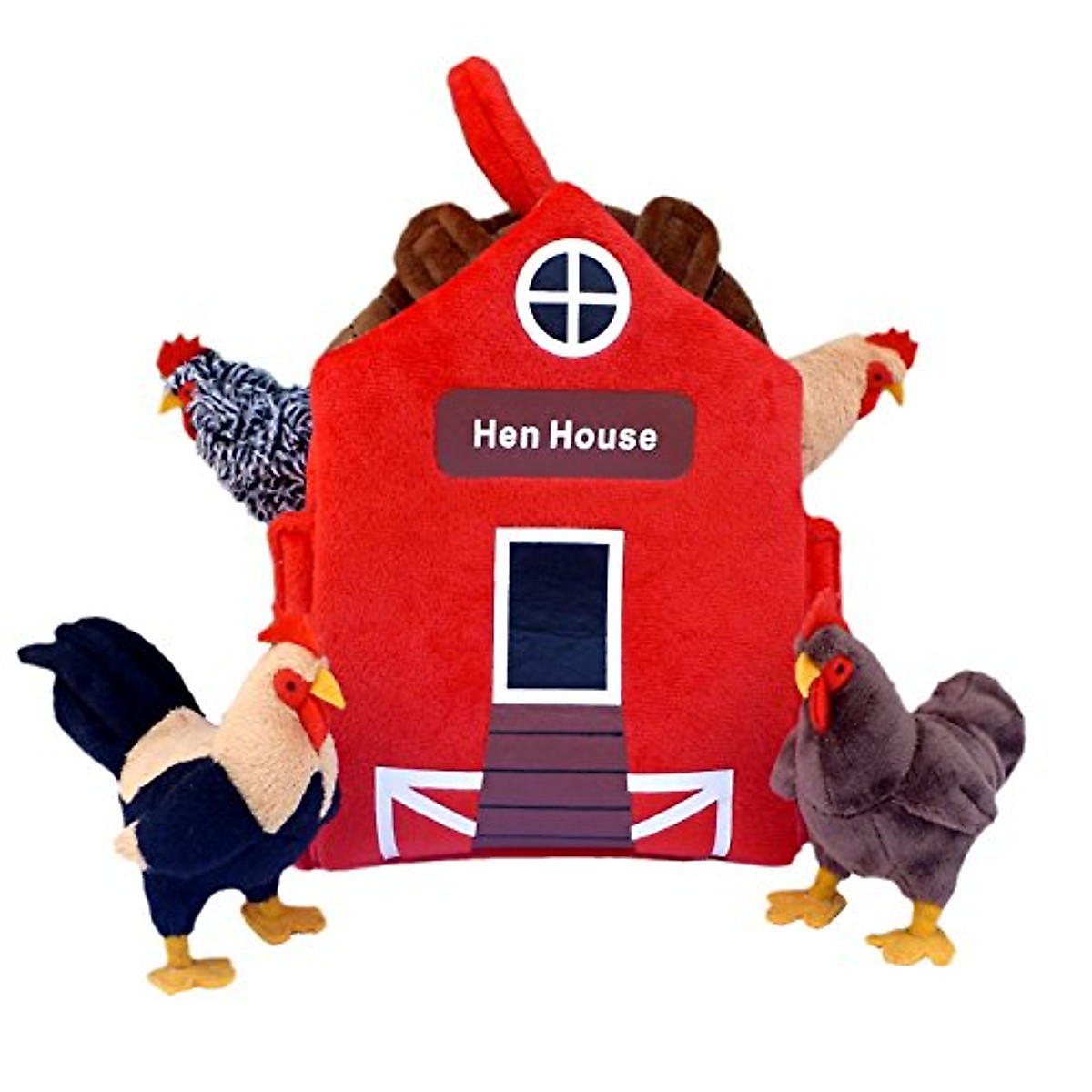 Adore 12" Hen House Chicken Coop Plush Stuffed Animal Playset