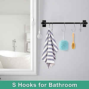 SumDirect Heavy Duty S Hooks - 15 Pack 5.7 Inch Extra Large Meta Stainless Steel S Shaped Hooks for Hanging