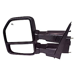 AERDM New Pair towing mirror Black Housing fit for 2015 2016 2017 2018 Ford F150 Pickup Truck Towing Mirrors w/Turn Signal, Auxiliary Lamp