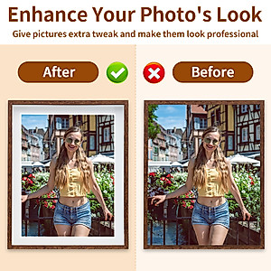 yeestone 10 Pack Picture Frame Mats, 11x14 Matted to 8x10 Photo Mats, Acid Free Picture Matting for Pictures Photos Watercolor Artwork (White)