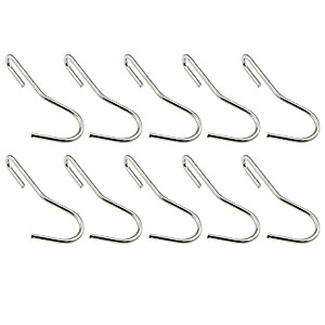 ZZHXSM 10PCS Heavy Duty Hook Silver 90 Degree Twisted Angle Pot Holder Stainless Steel Hook Suitable for Hanging Kitchen Utensils Towel Gardening Tool and Clothing