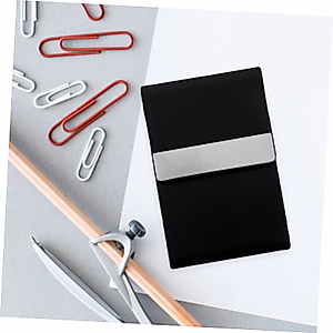 STOBOK 4pcs Business Card Holder Leather Business Card Case Business Card Carrier Ticket Holder Card Case Slim Id Card Case Leather Womens Wallet Cards Bag Man Outdoor Essentials Metal