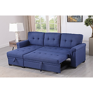 Lilola Home Lucca Sectional Sleeper Sofa - Versatile Sleeper Couch & Sofa Bed with Storage - Comfortable Couch with Storage, Small Sleeper Sofa counch