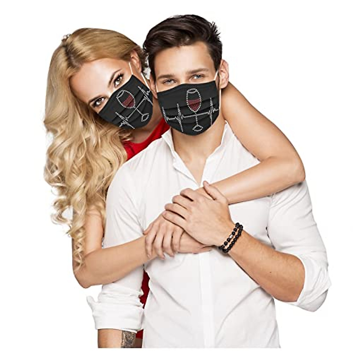 CHENSEN Disposable Face Mask 10 Pack Christmas Halloween Breathable 3-Layer Elastic Earloops Protective Disposable Masks