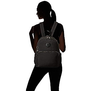 Kipling Women's Citrine 13" Laptop Backpack, Black Dazz, 12.75" L x 16.25" H x 5" D