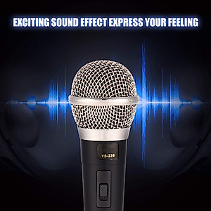 Karaoke Microphone, Dynamic Vocal Microphone for Speaker, Handheld Professional Wired Dynamic Microphone Clear Voice for Karaoke Vocal Music