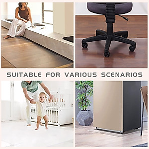 NbHnJs Home&Office Clear Chair Mat for Hardwood Floor or Carpet, PVC Material Transparent Protection Desk Mat for Rolling Chair (30" X 48" Rectangle)