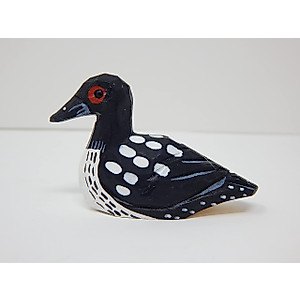 Common Loon Duck Wood Ornament Hanging Figurine Handmade Carved Decoration