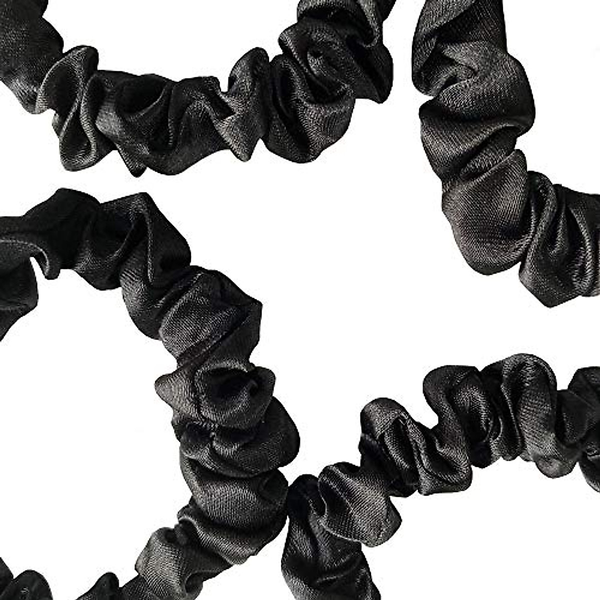 6 Pcs Silk Hair Scrunchies Soft & Comfortable Small Silk Scrunchy Skinny Hair Ties Bows Ropes Elastics Ponytail Holders for Women Girls Hair Accessories