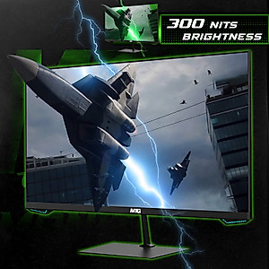 MTG 27 inch 1920x1080 ELED Desktop Laptop Monitor - Full HD 165Hz 1ms, VESA Mountable, HDMI, 3 Side Frameless Bezel, Ultra Light Sleek Thin Design, Webcam, Wired Keyboard Mouse Combo for Home Office`