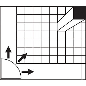 StartFine Quarter Dome Mirror Security and Safety Mirror (1/4 dome, 90 Degree Viewing Angle)