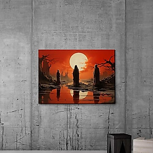 Majestic Black Stallion Galloping In The Clouds, Black Horse On Salt Flats, Canvas Print, Black Horse Print, Black Horse Wall Art