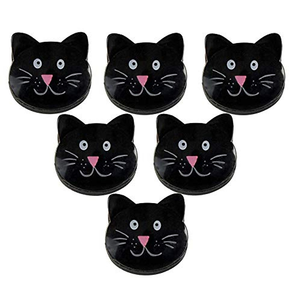 HOME-X Cat-Shaped Bag Clips for Chips, Kitchen and Laundry, 1.75”L x 1.5” W, Set of 6 and Canvas Clothespin Storage Bag with an Easy to Use Opening-11 x14-Black