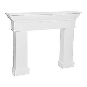 Creative Co-Op Monolith Fireplace Mantel, White