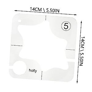 BETOOKY 1pc Sewing Patch Ruler Clothing Ruler Tools Quilting Embriodery Template Transparent Ruler Free Motion Quilters Rulers Clear Mark Ruler for Clothing Acrylic Measuring Ruler Shaped