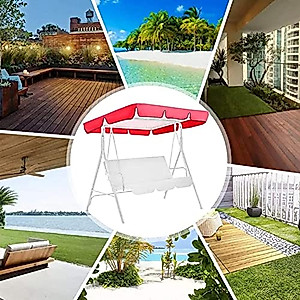 Replacement Canopy for Garden Swing Seat,Swing Top Cover Canopy Replacement,Swing Chair Top Cover Roof Sun Shade Sun Lounger for Outdoor,UV Resistent- Cover Only