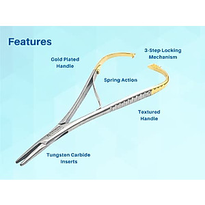 Mathieu Ligature Elastic Placing Pliers 5.5" with Tungsten Carbide Inserts, Separator Placer, Orthodontic Lace Back Tightener ARTMAN Brand