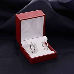 14k Gold Hand Engraved Diamond-cut Round Hoop Earrings -1'' Diameter (white-gold)…