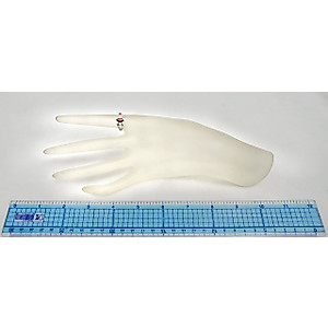 RB Gems 925 Sterling Silver Ring Genuine Gems Marquise 8x4 and Round Gems Accented with Wave-like Design Shank Rhodium-Plated Finish (Garnet, 9)