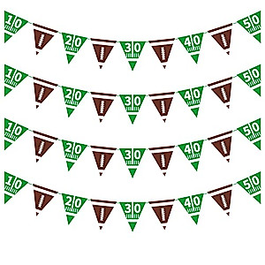 Football Party Supplies Football Paper Pennant Bunting American Football Theme Triangle Flags Banner for Birthday Party Decorations