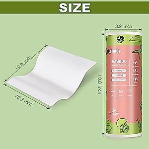 Luiruey Reusable Bamboo Paper Towels - 1Rolls Heavy Duty Reusable Washable -cleaning Towel Washable and Recycled Kitchen Roll, Zero Waste Products, Durable