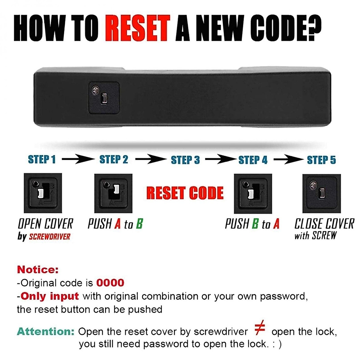 MGUOTP U-Locks Bicycles U Lock, Ideal for Bike, Electric Bike, Mountain Bike, Road Bike, Folding Bike Combination Lock Combo Gate Lock, Black (Color : Black)