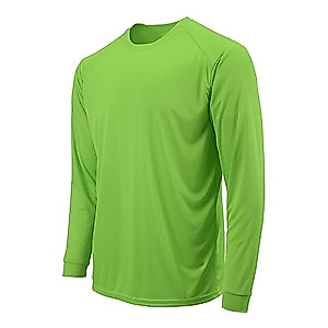 Paragon Mens Long Islander Performance Long Sleeve T-Shirt, M, Neon Lime-1