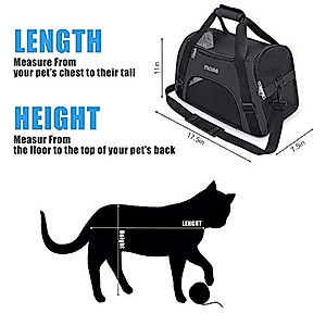 YLONG Cat Carrier Airline Approved Pet Carrier,Soft-Sided Pet Travel Carrier for Cats Dogs Puppy Comfort Portable Foldable Pet Bag,Airline Approved