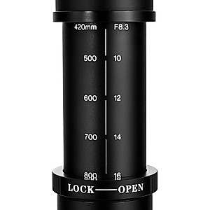 Inspire Digital High-Power 420-1600mm f/8.3 HD Manual Telephoto Zoom Lens for Canon EoS 80D,EoS 90D,Rebel T3,T3i,T5,T5i,T6i,T6s,T7,T7I,T8I,SL3,EoS 70D,EoS 5D,EoS5D IV,EoS 6D II,EoS 7D II SLR Cameras