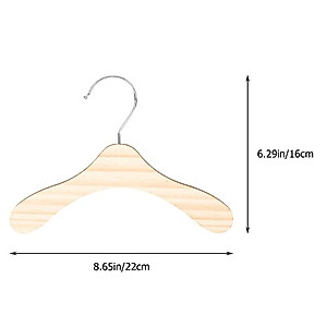 Wire Coat Hangers Gold Hangers 10Pcs Pet Clothes Hangers Wooden Dog Apparel Hangers Doll Clothes Hangers 22CM for Dog Cat Small Animals Clothing Wire Hangers Playhouse Accessories