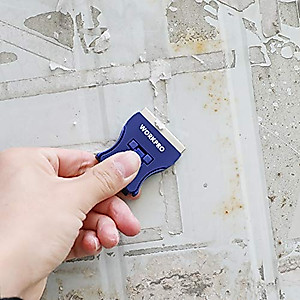 WORKPRO W018004 Mini Razor Blade Scraper, Fixed Blade (Non-Retractable), Ergon (Single Pack)