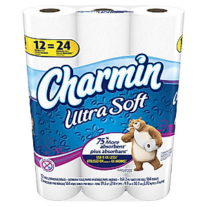 Charmin Ultra Soft Double Roll Toilet Paper, 12 Count