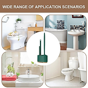 CCACHE Toilet Brush Holder Set, Toilet Bowl Cleaner Brush with a Wall Mount Bracket, Effortless Storage Toilet Brush Set, Efficient Cleaning Toilet Scrubber, Toilet Scrubber Set for Toilets