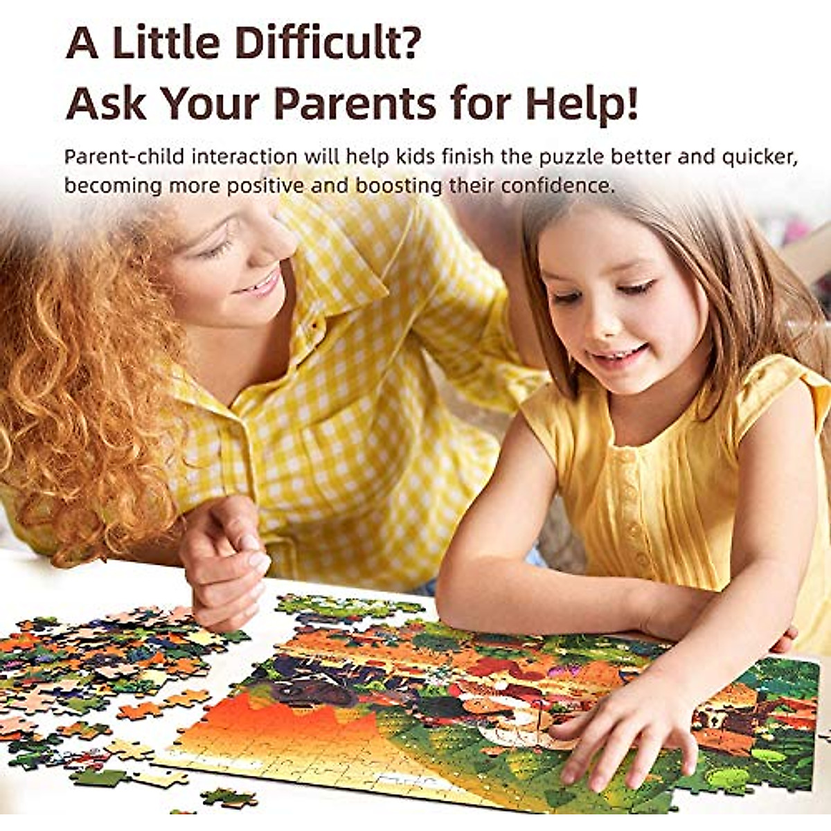 YOGEON 500 Piece Jigsaw Puzzle, 13”x30”, Perfect for Ages 8-10,4-8, Family Puzzle to Sunset Carnival Puzzle, Educational Puzzles Toysfor Boys and Girls, Great Gift for Animal Lovers