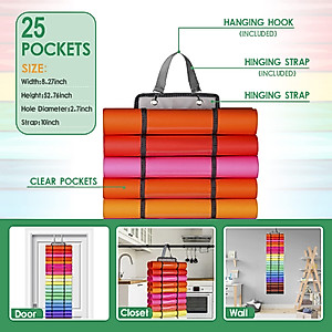 ZHIBEIYOU Vinyl Roll Holder, Vinyl Storage Organizer Wall Mount/Over The Door, Vinyl roll Storage, Craft Vinyl Storage Organizer Idea with 25 Compartments