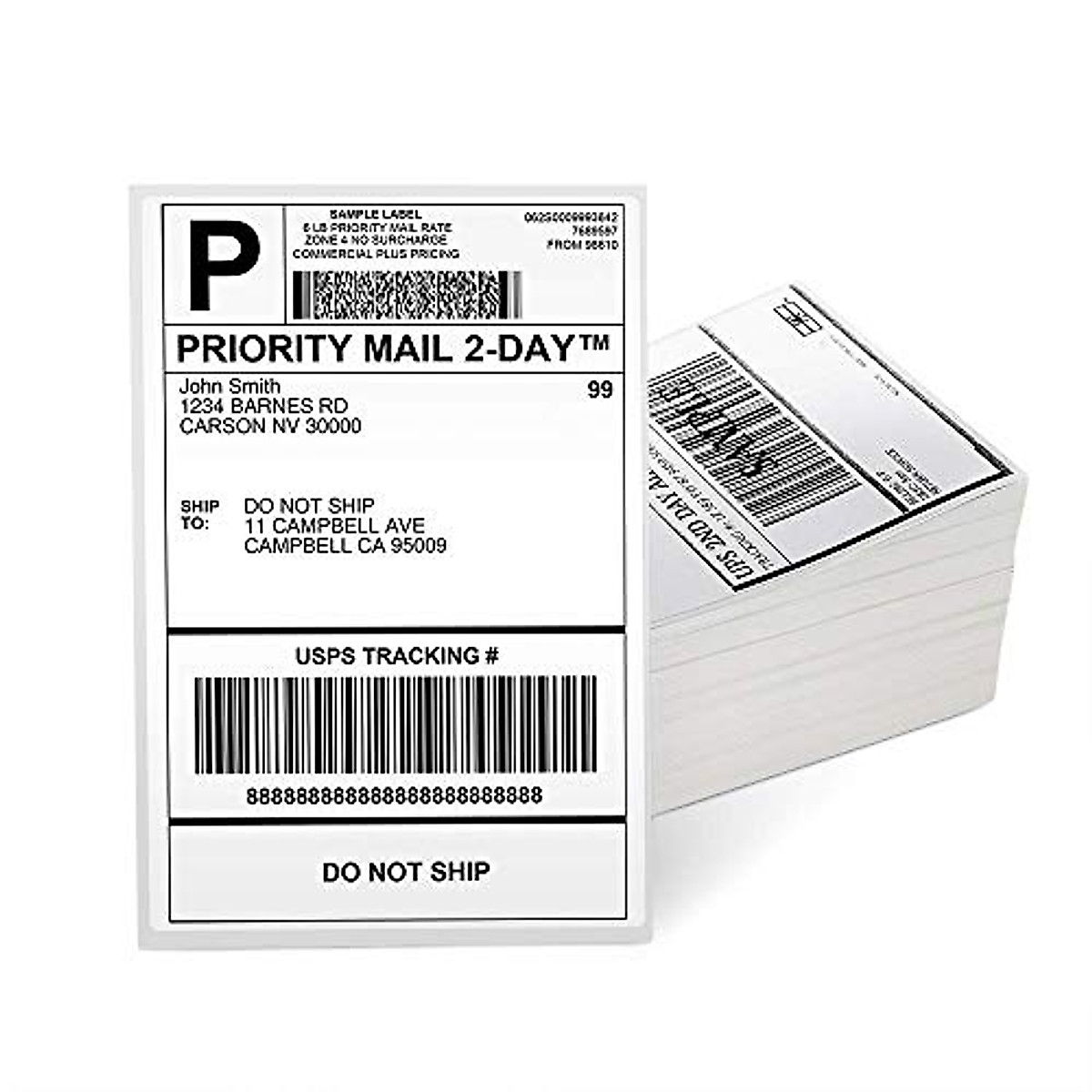 Phomemo Bluetooth Label Printer for Small Business with Thermal Direct Shipping Label (Pack of 500 4x6 Labels)