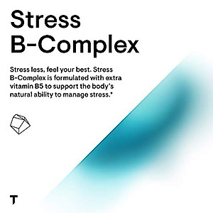 Thorne Stress B-Complex - Vitamins B2, B6, B12, and Folate in Highly-Absorbable and Active Forms - Extra Vitamin B5 for Adrenal Support, Stress Management and Immune Function - 60 Capsules