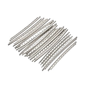 MECCANIXITY Acoustic Guitar Fret Wire Guitar Fretboard 20 Fret 2mm Silver Tone for Guitar Fingerboard Replacement, Pack of 20