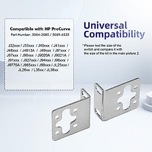 PhyinLan Rack Mount Kit 17.3'' Rack Ears for HP ProCurve/Aruba/OfficeConnect/HPE HP-4S (5064-2085) (5069-6535)