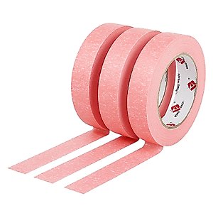 BOMEI PACK Pink Painters Tape 0.94-Inches x 55 Yards (3-Pack), Painters Masking Tape Bulk - Sharp Edge Line Technology, Produces Sharp Lines | Residue-Free and Artisan Grade Wall Trim Tape