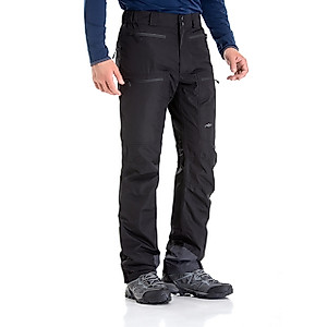 TRAILSIDE SUPPLY CO. Mens-Ski-Snow-Snowboard-Pants, Wind/Waterproof, Insulated, S, Black