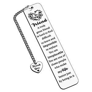 Bookmark Friendship Gifts for Women Friends Sentimental Best Friend Birthday Graduation Valentines Galentines Gifts Female Friend Gift Ideas Christmas Stocking Stuffers Book Markers for Book Lover