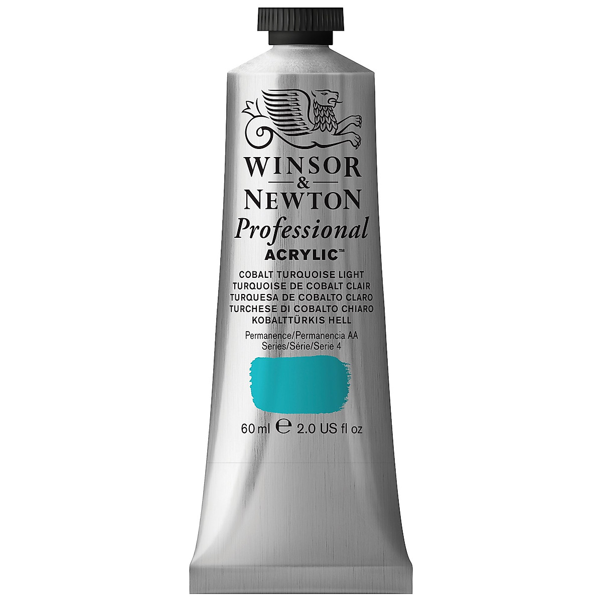 Winsor & Newton Professional Acrylic Paint, 60ml (2-oz) Tube, Cobalt Turquoise Light