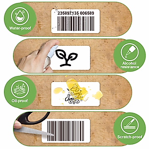 Nelko Genuine 3" x 1" Direct Thermal Label, Self-Adhesive Barcode Labels Compatible with Nelko PL70E Label Printers, No BPA & BPS, 1000 Labels (Commercial Grade)