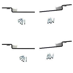 Bed Claw Retro-Hook Plates For Wooden Bed Rail Restoration, Set of 4 with Screws, Bed Frame