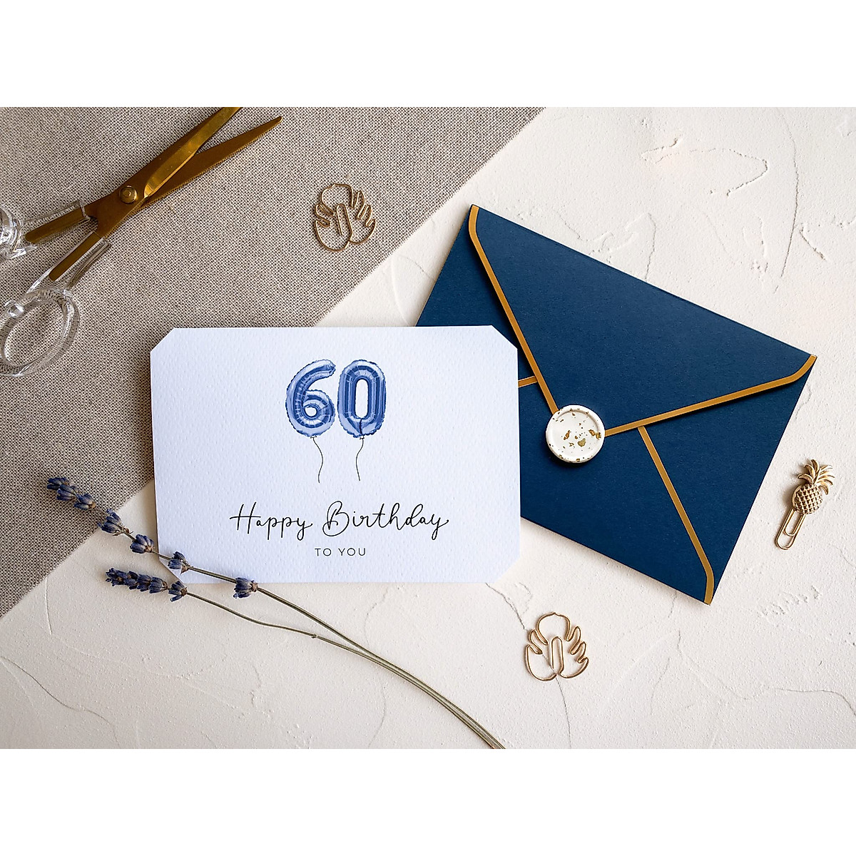 Joli Coon 60th Birthday cards for men with premium dark blue envelope - 60th birthday card for men