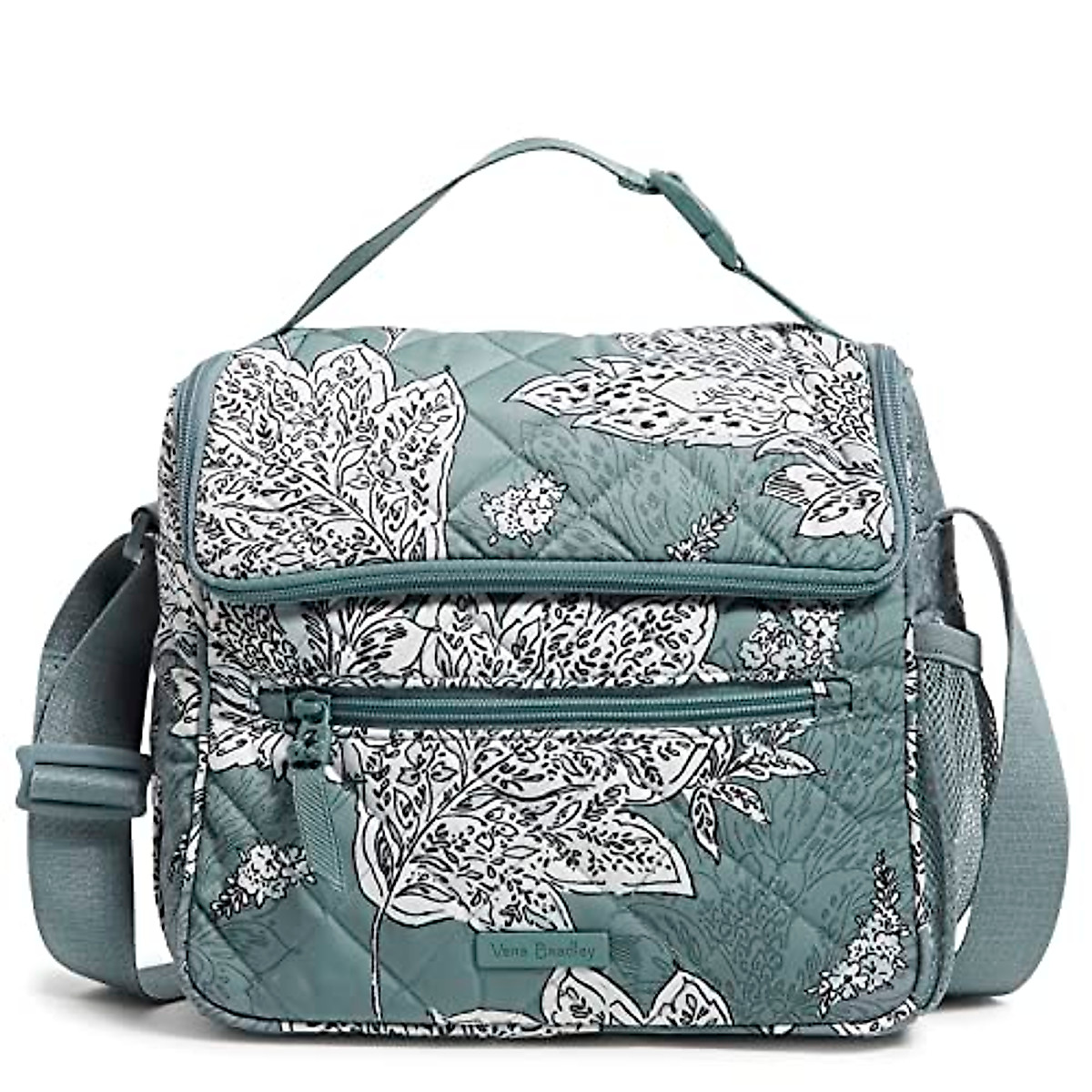 Vera Bradley Women's Performance Twill Crossbody Lunch Tote, Tiger Lily Blue Oar, One Size