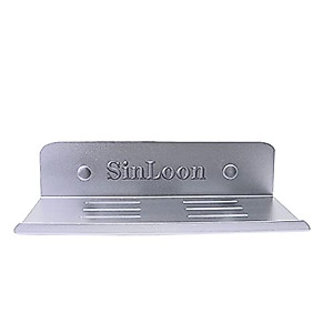 SinLoon 7.8 Inch Small Shelf in Flat Satin Aluminum Bathroom Shelf Wall Mount for Small Speaker Smartphone, Tablet, Toiletries (Silver)